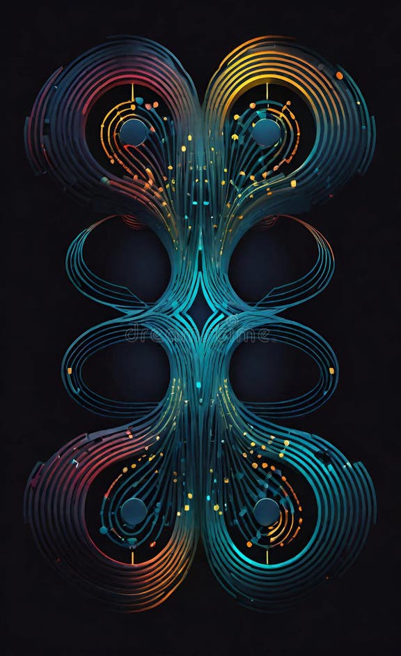 Technology or Medical Shape Patterns Ai Generated Stock Illustration ...