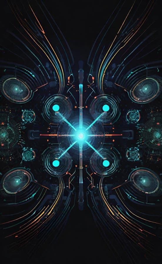 Technology or Medical Shape Patterns Ai Generated Stock Illustration ...