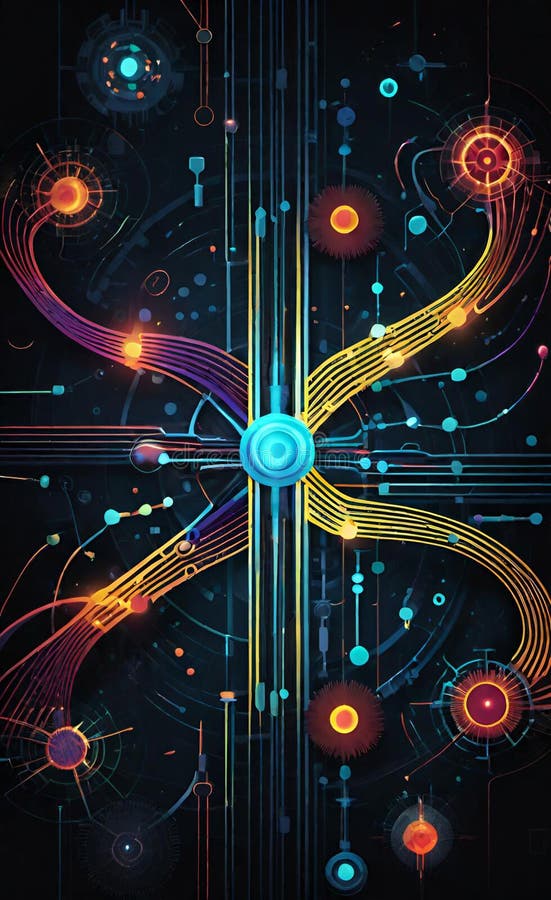 Technology or Medical Shape Patterns Ai Generated Stock Illustration ...