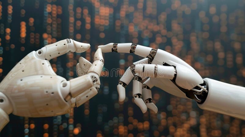 Technology Meets Humanity Background. AI, Machine Learning, Big Data ...