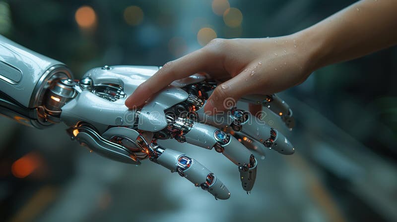 Technology Meets Humanity Background. AI, Machine Learning, Big Data ...