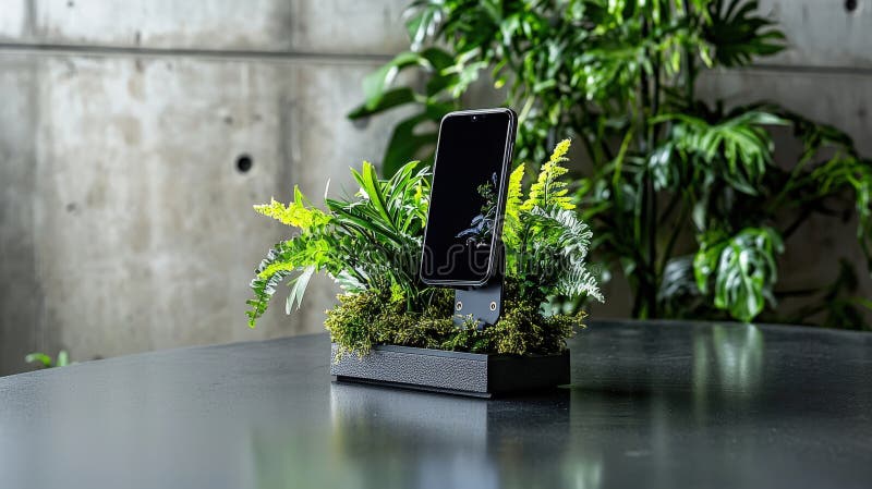 Technology Meets Nature Smartphone Holder with Greenery Indoor Space ...