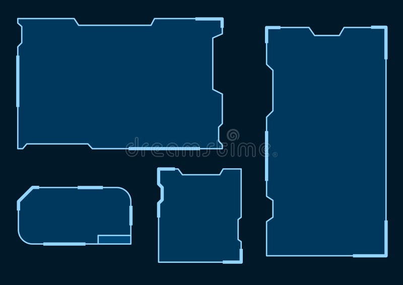 Blue Technology Menu User Interface Design Vector. Stock Vector ...