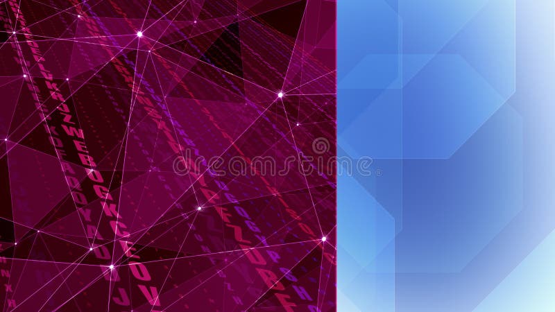 Technology Modern Composition of Abstract Letters, Connected Shapes ...