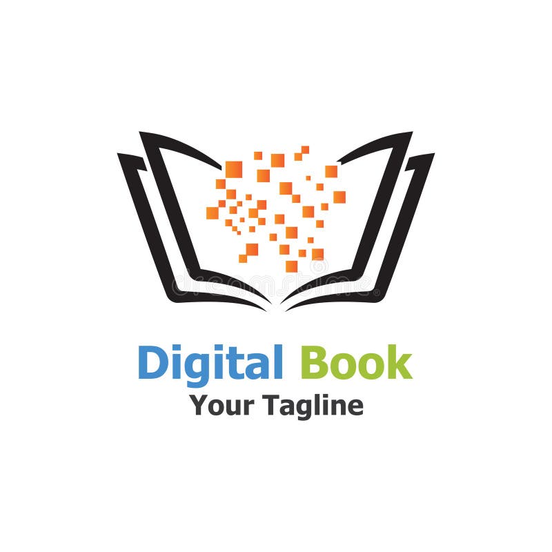 Technology Modern Digital Book Logo Vector Icon Illustration Design ...