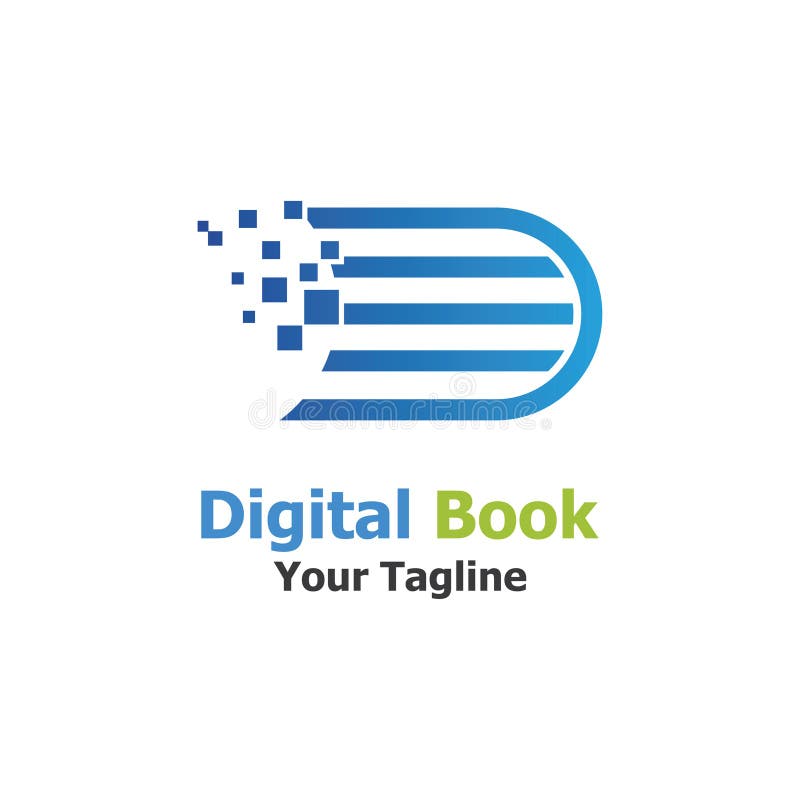 Technology Modern Digital Book Logo Vector Icon Illustration Design ...