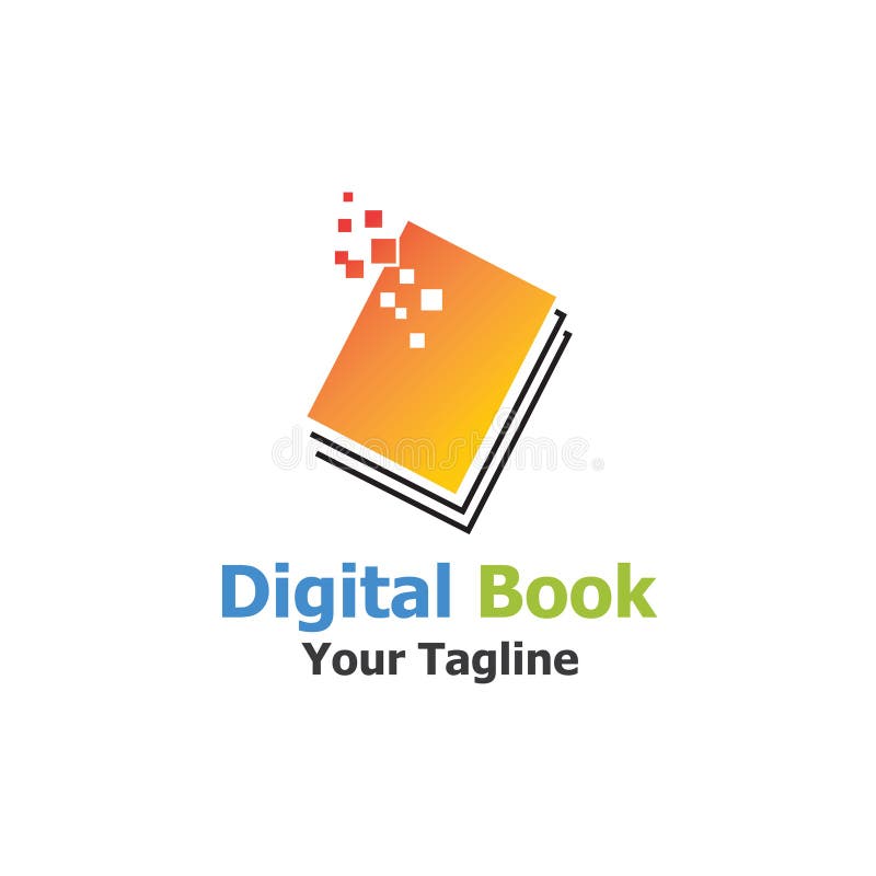 Technology Modern Digital Book Logo Vector Icon Illustration Design ...