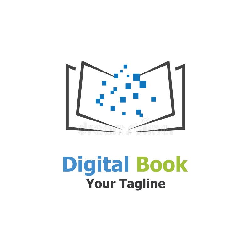 Technology Modern Digital Book Logo Vector Icon Illustration Design ...