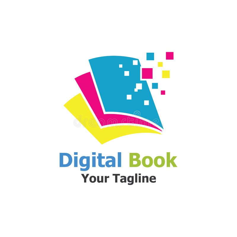 Technology Modern Digital Book Logo Vector Icon Illustration Design ...