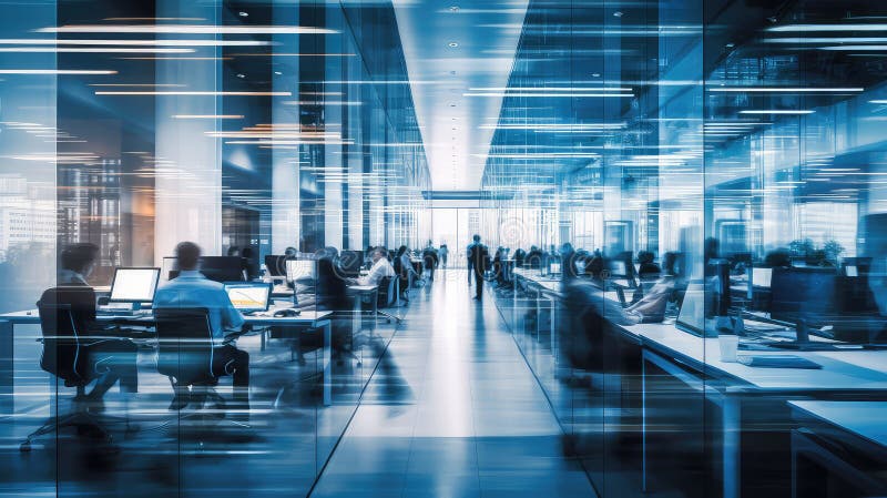 Technology Modern Office Blur Stock Illustration - Illustration of ...
