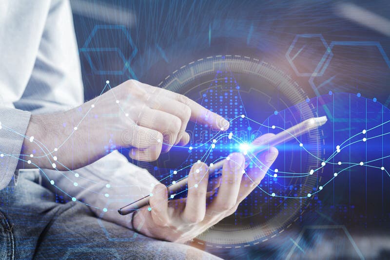 Technology, Money and Banking Concept Stock Photo - Image of business ...