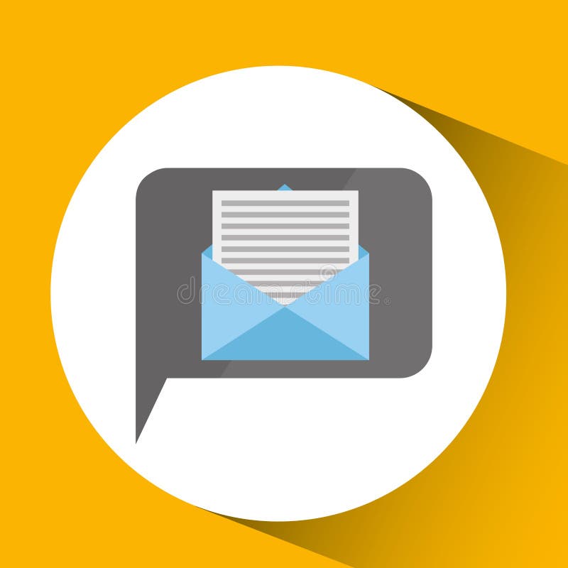 Technology Monitor Icon Email Message Isolated Stock Illustration ...