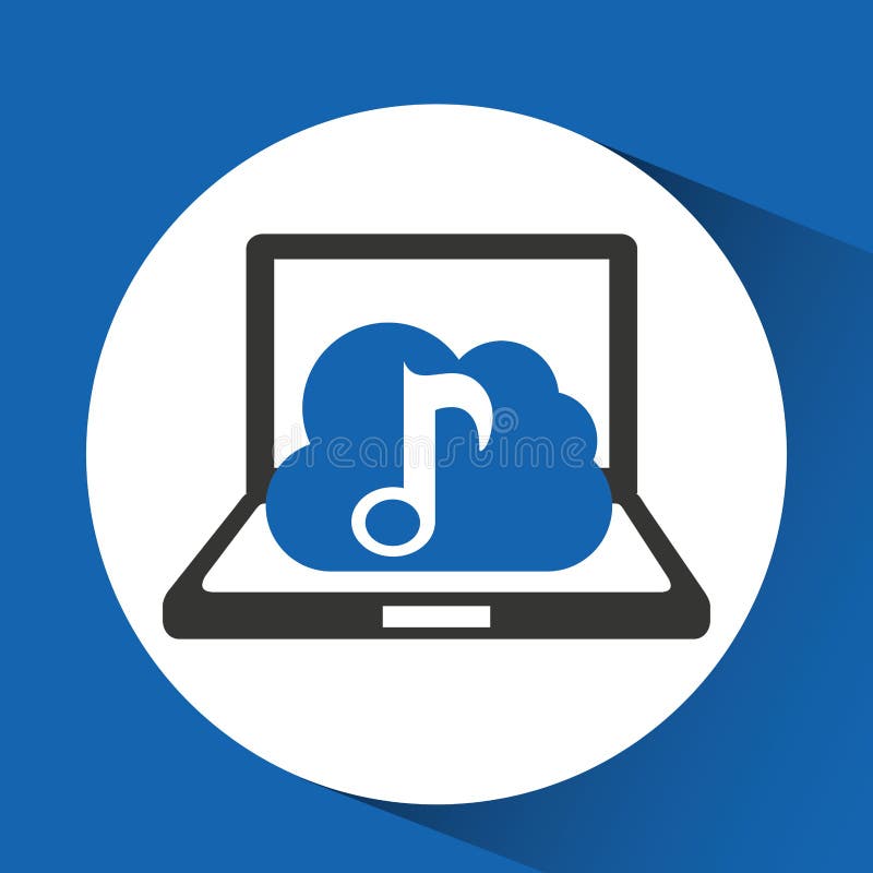 Technology Music Cloud Note Online Stock Vector - Illustration of music ...