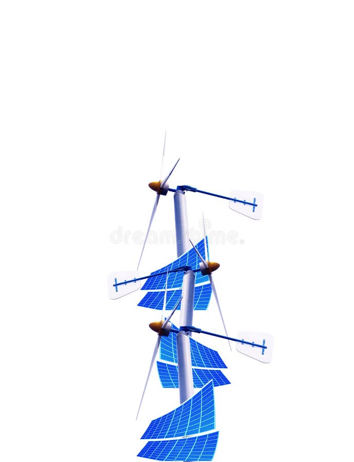 Technology Natural Energy Wind Turbine Solar Cell Nature Background ...