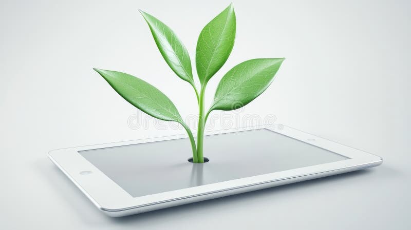 Technology and Nature Converge, a Single Plant Sprouts from Tablet ...