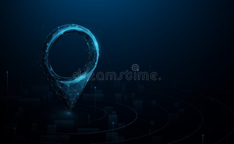 Technology Navigator Pin Checking in a Location on the Map Diagram ...