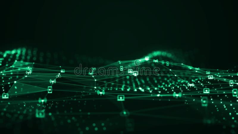 Technology Network Background Concept. Digital, Communication and ...