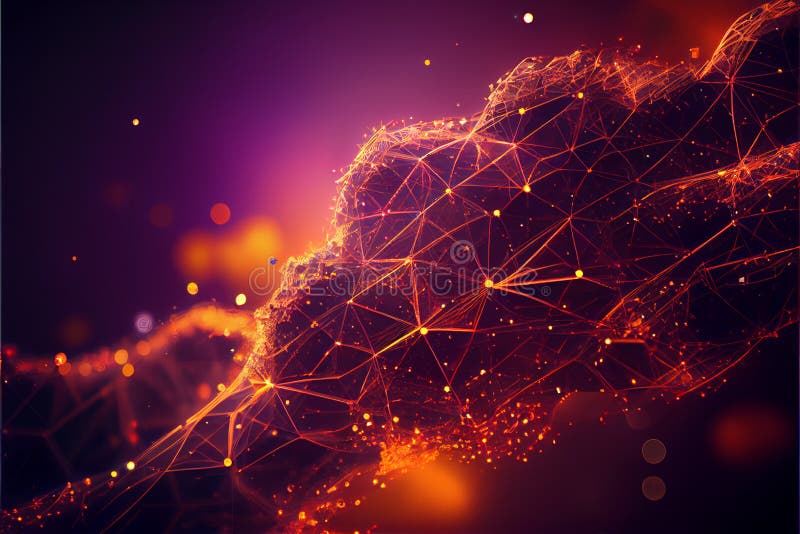 Futuristic Technology and Digital Network Background Stock Illustration ...