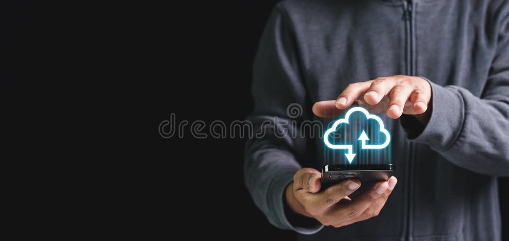 Technology Network Cloud Concept. Information Digital Data Computing Storage Server Stock Photo ...