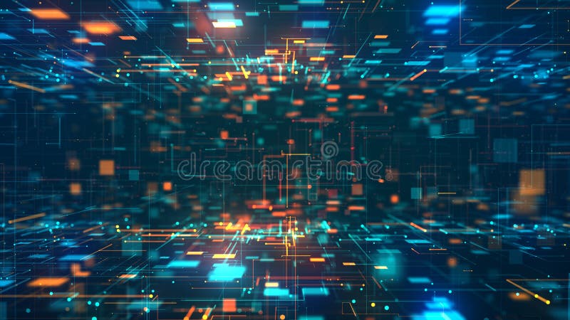 Technology Network Connection, Digital Cyberspace Technology Abstract ...
