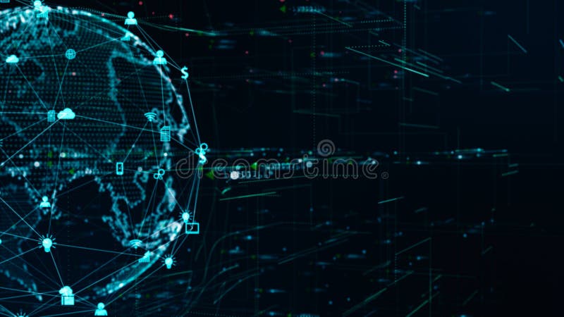 Technology Network Data Connection, Digital Network and Cyber Security ...