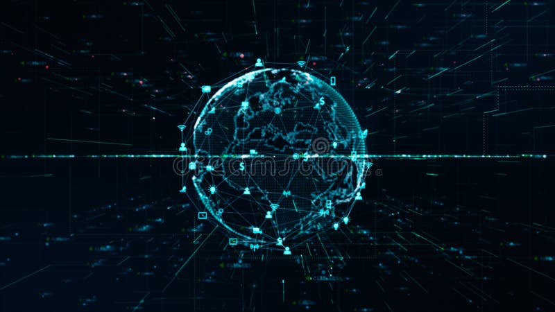 Technology Network Data Connection, Digital Network and Cyber Security ...