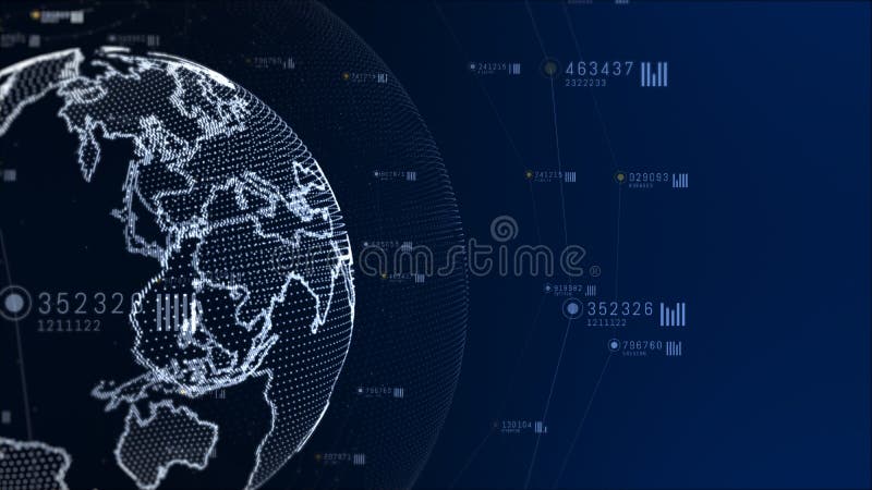 Technology Network and Data Connection. Earth Element Furnished by Nasa ...