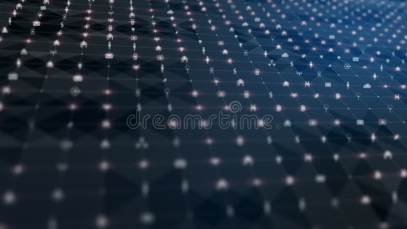 Technology Network Data Connection, Digital Data Network and Cyber ...