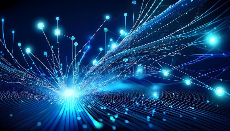 Technology Network Digital Data Flow Artificial Intelligence Data ...