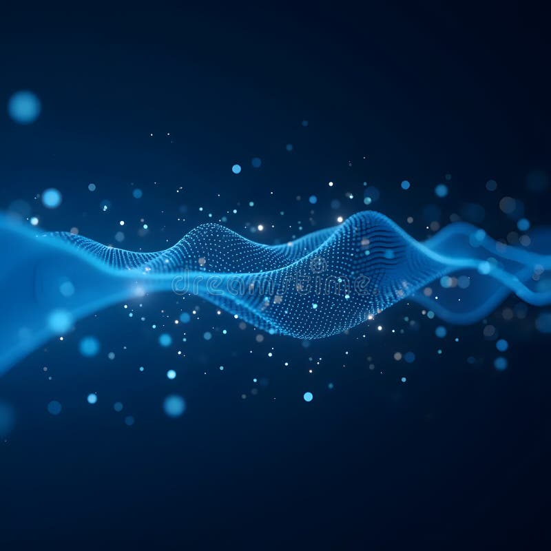 Technology Network Digital Data Flow Artificial Intelligence Data Analytics Processing Abstract