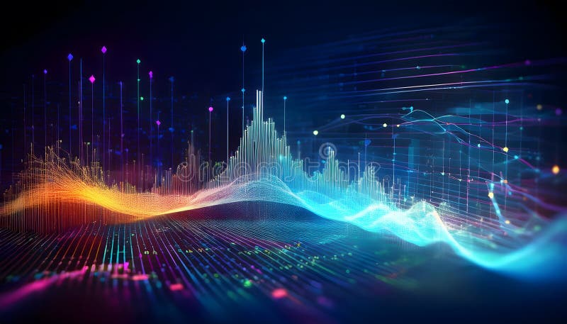 Technology Network Digital Data Flow Artificial Intelligence Data Analytics Processing Abstract ...