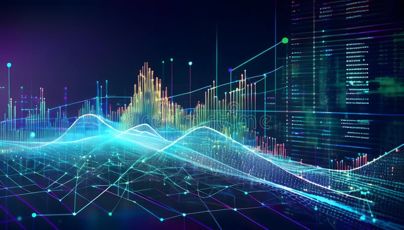 Technology Network Digital Data Flow Artificial Intelligence Data Analytics Processing Abstract ...