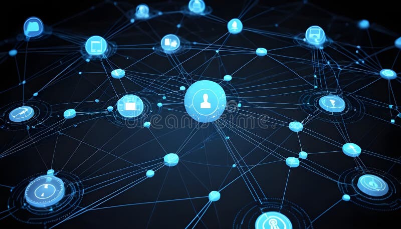 Technology Network Overview Stock Illustration - Illustration of ...