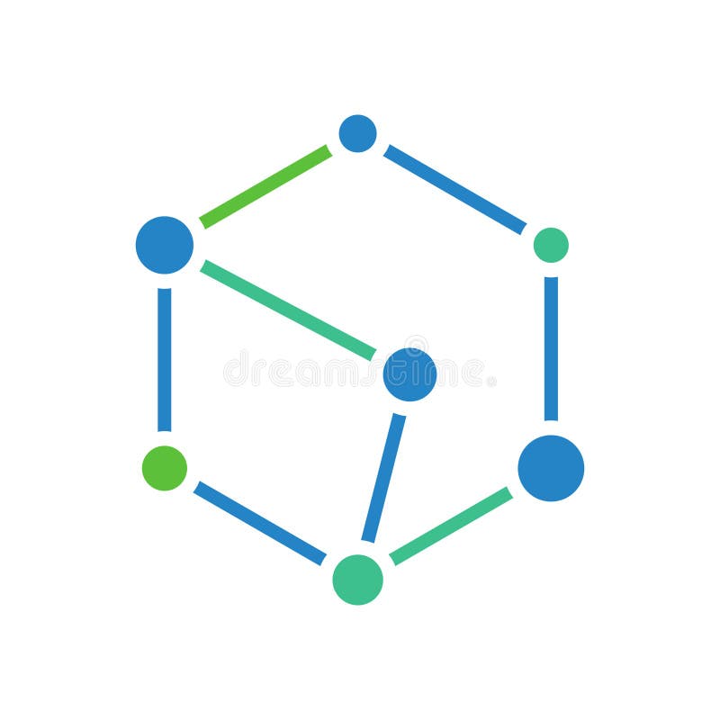 Technology Network Vector Icon Logo Design Stock Vector - Illustration ...