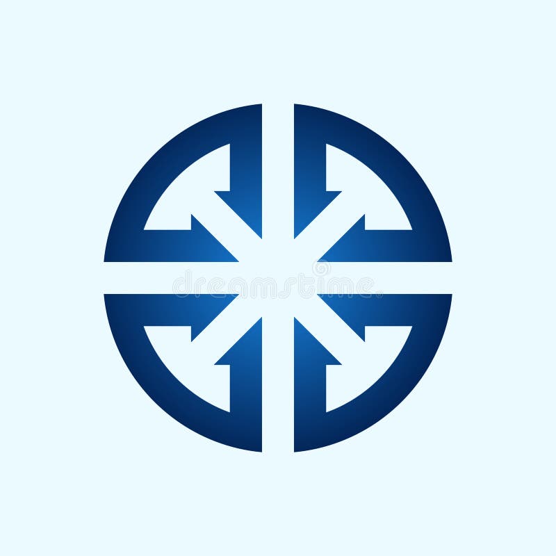 Technology Networking and Data Center Circle Logo Design Stock ...