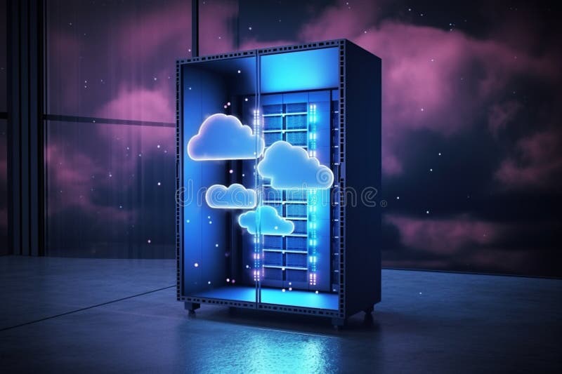 Connect Cloud Networking Concept Storage Rendering Data Security Cyber Business Database