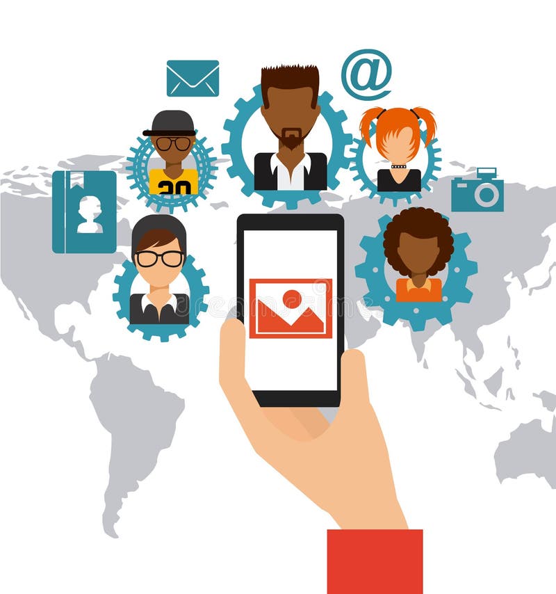 Technology and Networking Design Stock Vector - Illustration of ...