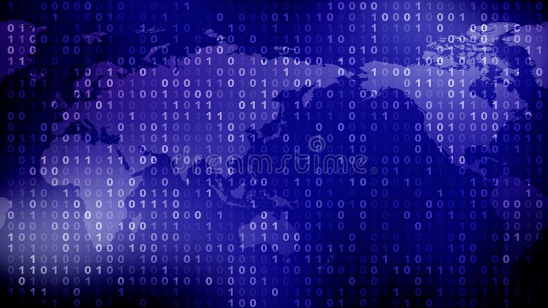Technology News Map Binary Code And Algorithm In Digital World Of Cyber Crime And Cyber Security