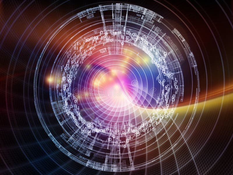 Virtualization of Digital World Stock Illustration - Illustration of ...