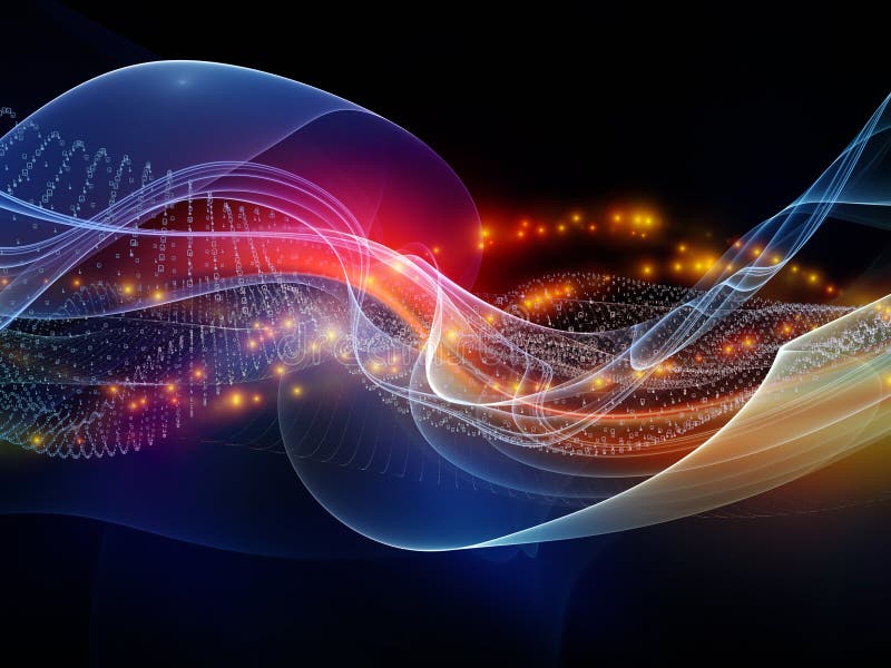 Virtual Digital World stock illustration. Illustration of cyberspace ...