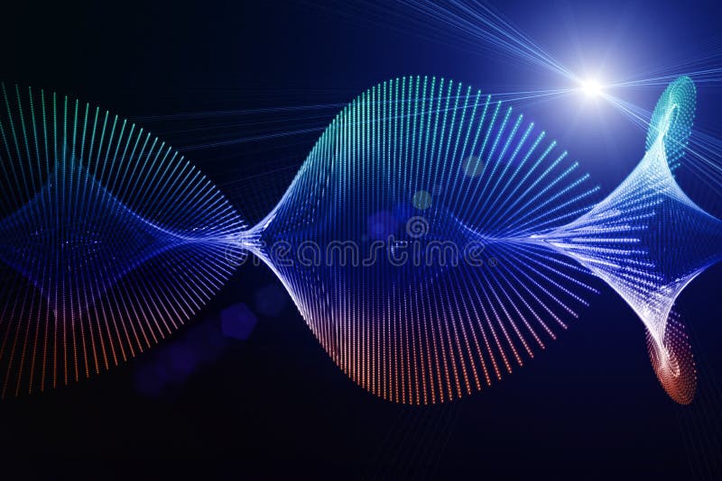 Technology Object with Lights Stock Illustration - Illustration of ...