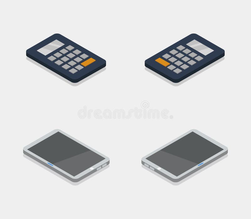 Technology Objects Set Icon Illustrated in Vector on White Background ...