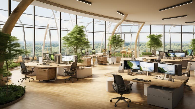 Technology office floor stock illustration. Illustration of friendly ...