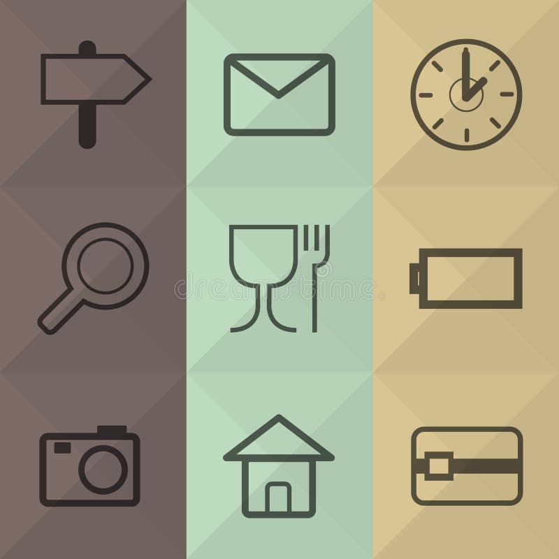 Technology and Office Icons Set Great for Any Use. Vector EPS10 Stock ...