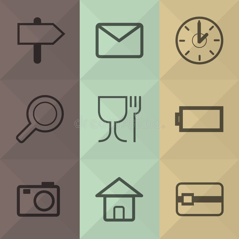 Technology and Office Icons Set Great for Any Use. Vector EPS10 Stock ...