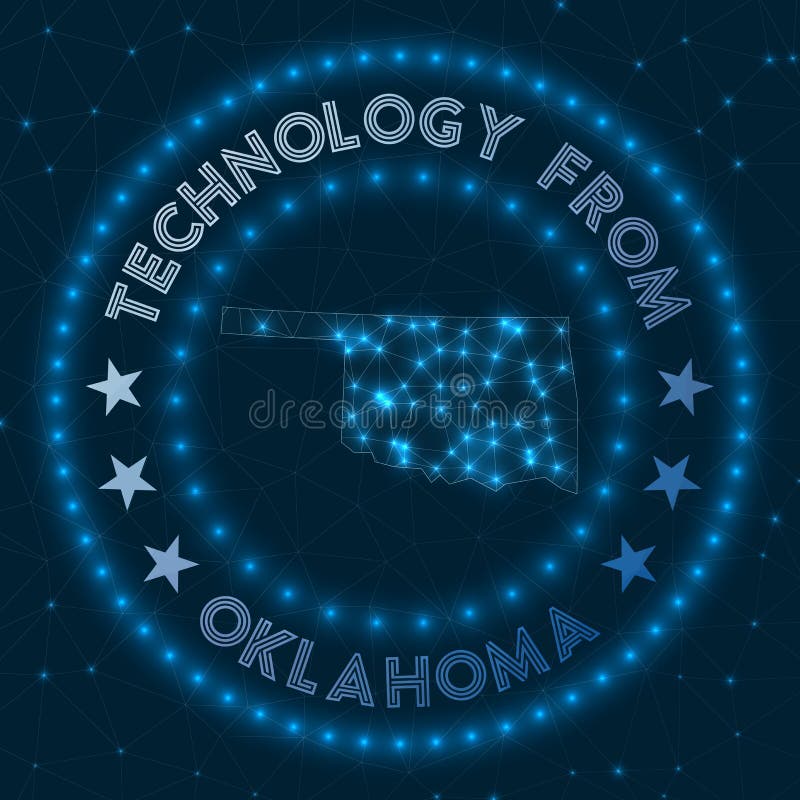 Technology from Oklahoma. stock vector. Illustration of abstract ...