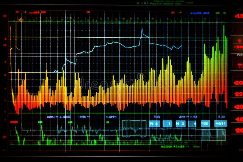 Oscilloscope Waveform on Its Screen. Generative AI Stock Photo - Image ...