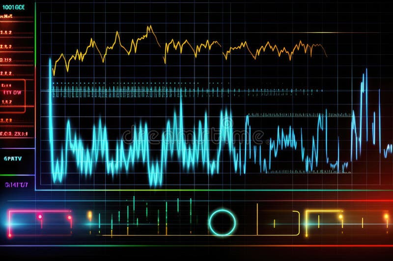 Oscilloscope Waveform on Its Screen. Generative AI Stock Image - Image ...