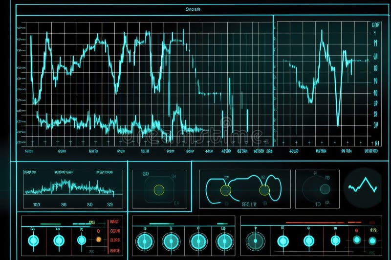 Oscilloscope Waveform on Its Screen. Generative AI Stock Image - Image ...