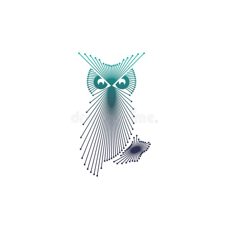 Technology Owl Logo Template Vector. Stock Vector - Illustration of ...